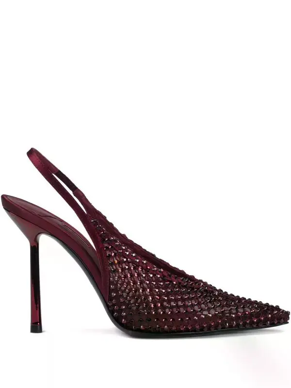 LE SILLA 100mm Gilda Crystal-embellished Slingback Pumps