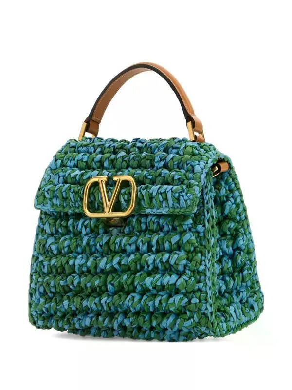 Valentino Garavani Raffia Vlogo Mini Bag