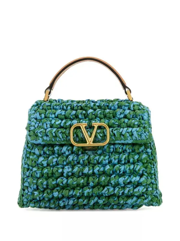 Valentino Garavani Raffia Vlogo Mini Bag