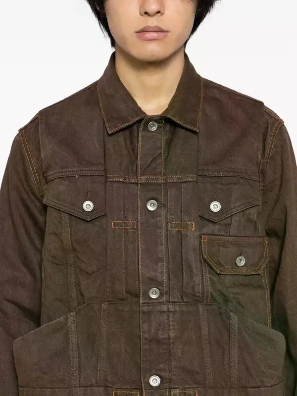 Sacai Denim Jacket - Brown