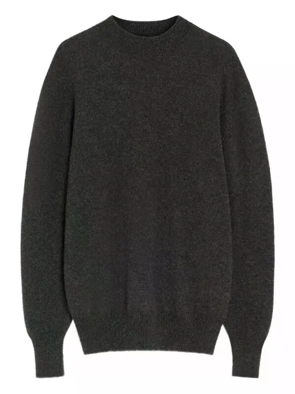LEMAIRE Ribbed Mock-neck Pullover - Grey