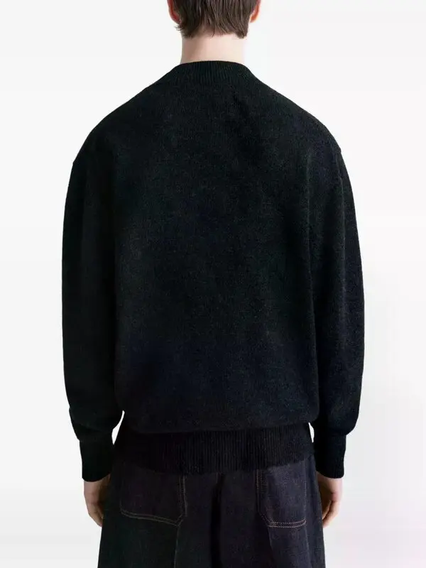 LEMAIRE Ribbed Mock-neck Pullover - Grey