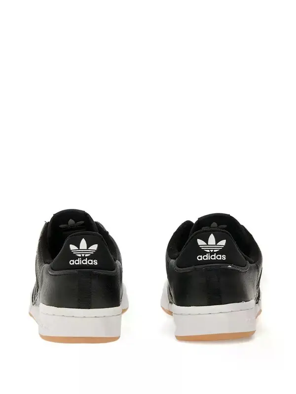 adidas gazelle silver green womens ADIDAS Size 10.5 Black Leather Low Top Continental 80 Sneakers  Sui  Generis Designer Consignment