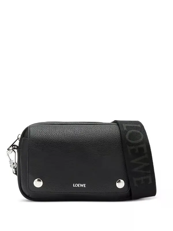 Loewe Pebble-leather Messenger Bag - Black