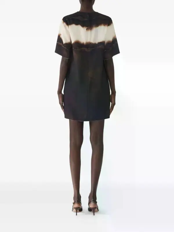 Jason Wu Diffused Ombre Stripe Shift Dress - Brown - 70% Off | Editorialist