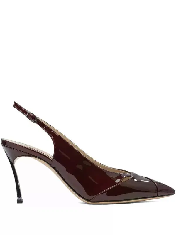 Casadei 80mm Samurai Blade Slingback Pumps - Brown