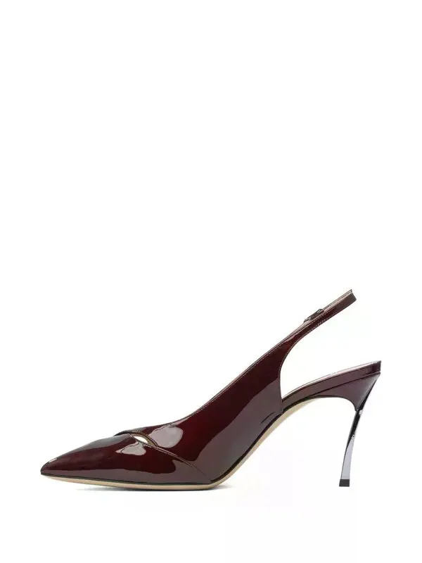 Casadei 80mm Samurai Blade Slingback Pumps - Brown
