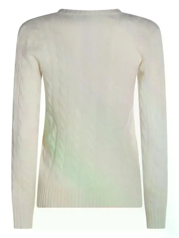 Polo Ralph Lauren Cable-knit V-neck Sweater - White