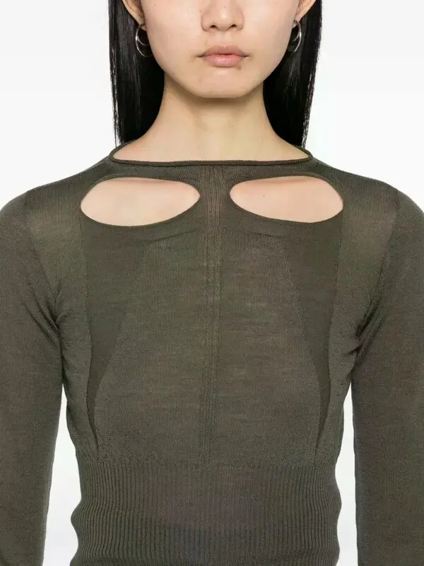 Rick Owens Wool Long Sleeve Top