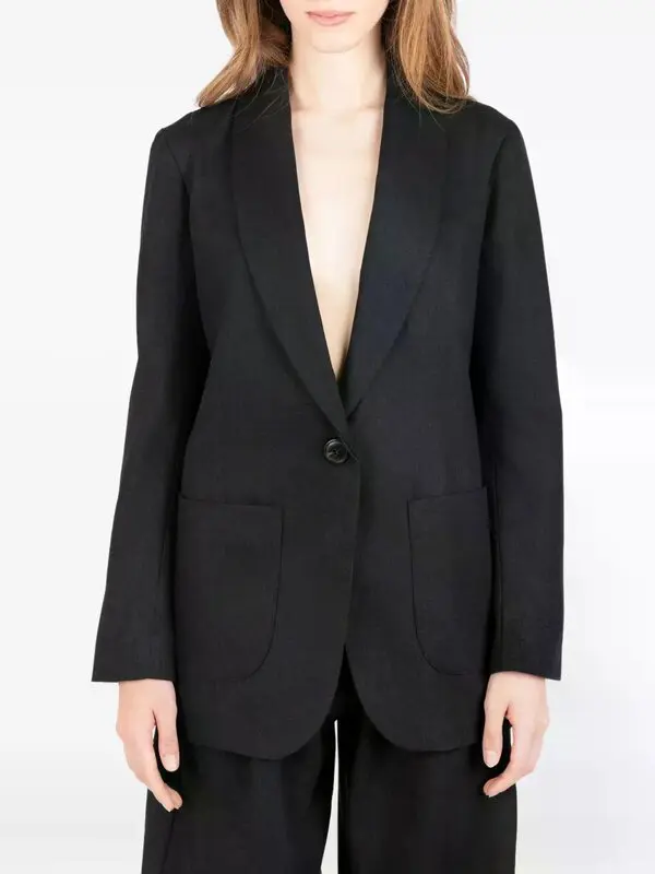 SOCIETE ANONYME Single-button Wool Blazer