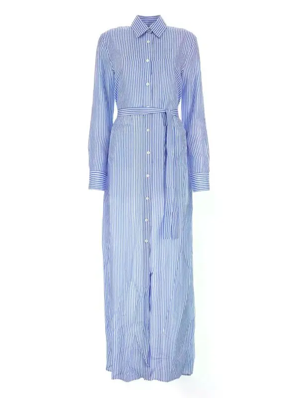 Prada Striped Shirt Maxi Dress - Blue