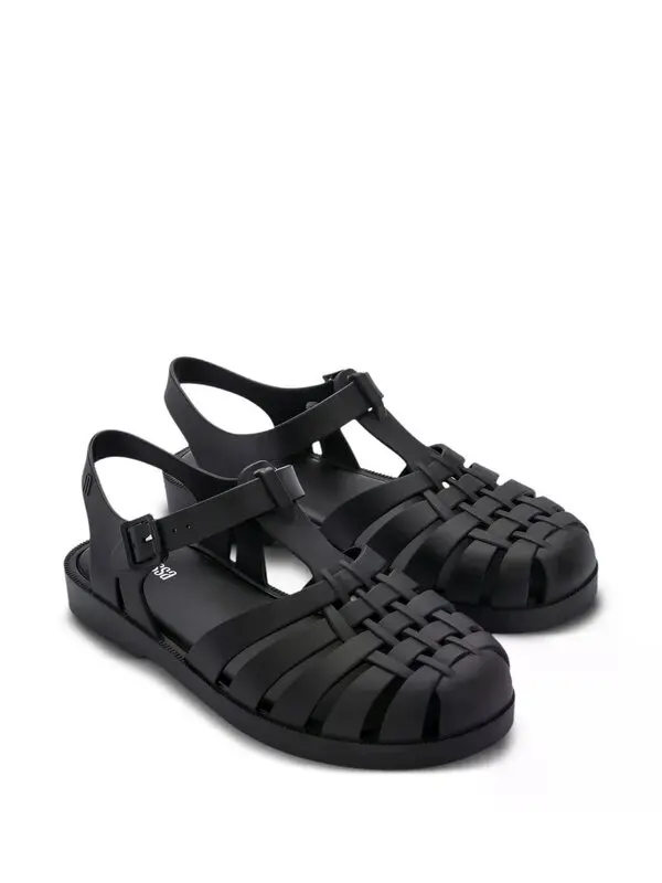 Melissa Possession Strappy Flat Sandals - Black