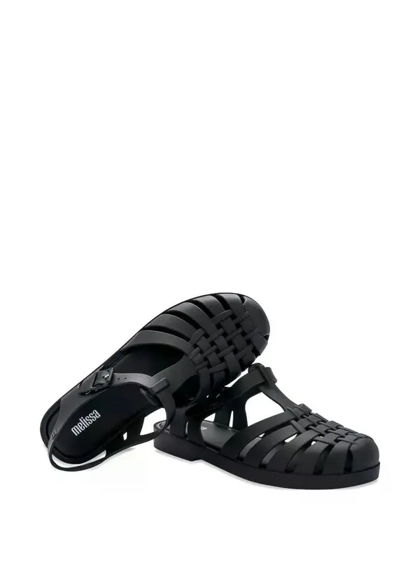 Melissa Possession Strappy Flat Sandals - Black