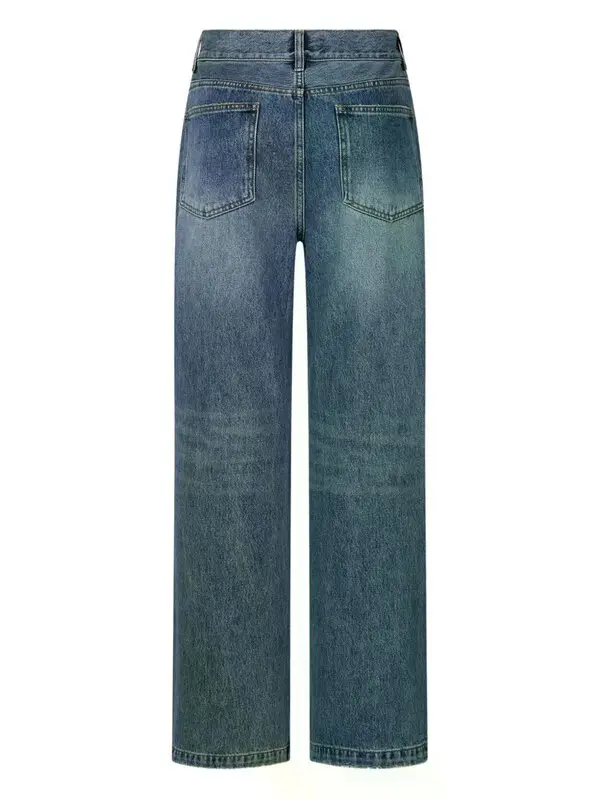 STUDIO TOMBOY Whiskered-effect Straight Leg Jeans