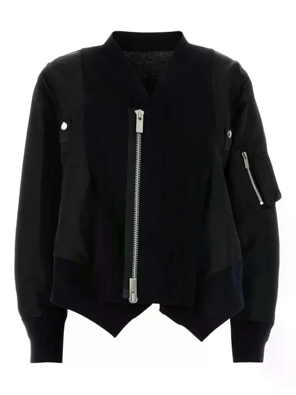 Sacai Cotton-blend Bomber Jacket - Black