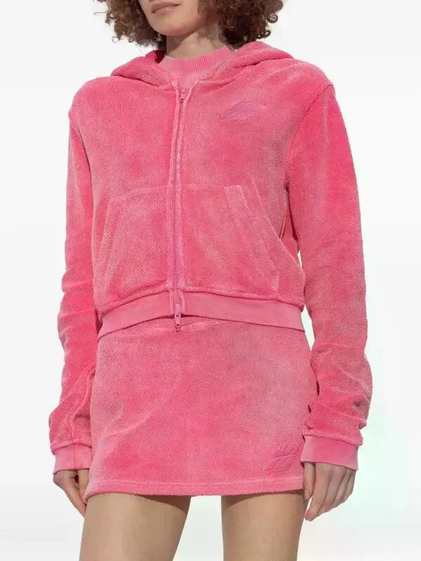 Alexander Wang Leaf-embroidered Zip-up Hoodie