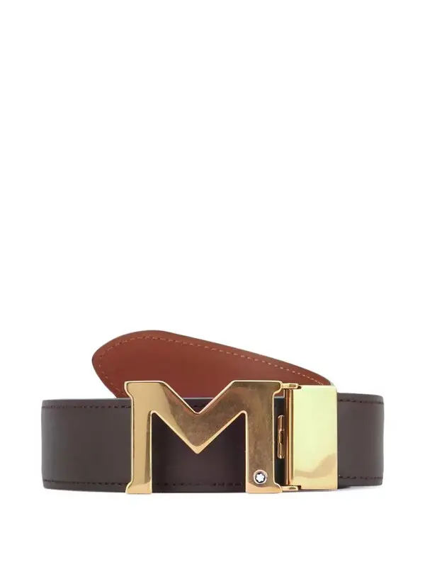 Montblanc Logo-plaque Leather Belt - Brown