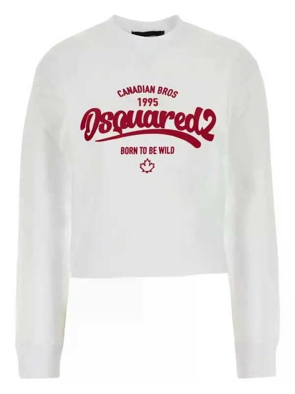Dsquared2 Logo Cotton Sweatshirt - White