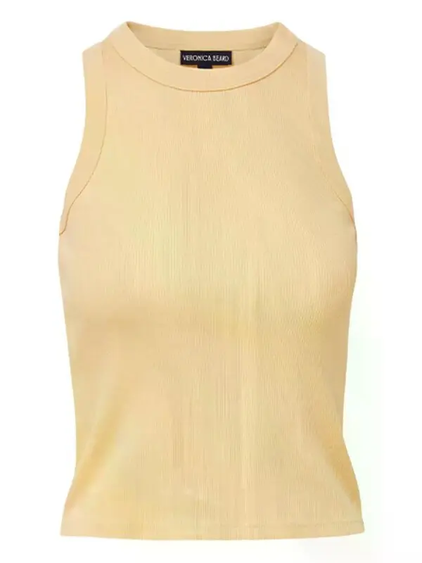 Veronica Beard Ribbed Round-neck Tank Top