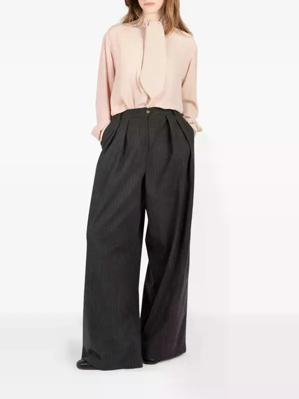 SOCIETE ANONYME Pinstripe Pleated Trousers