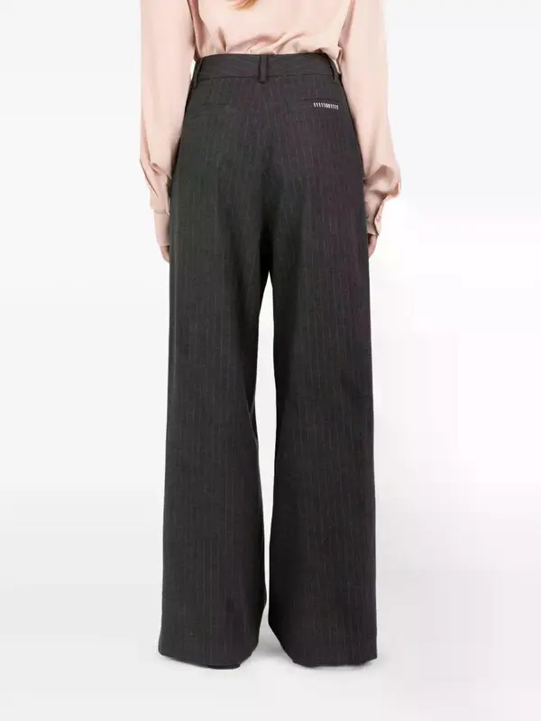 SOCIETE ANONYME Pinstripe Pleated Trousers