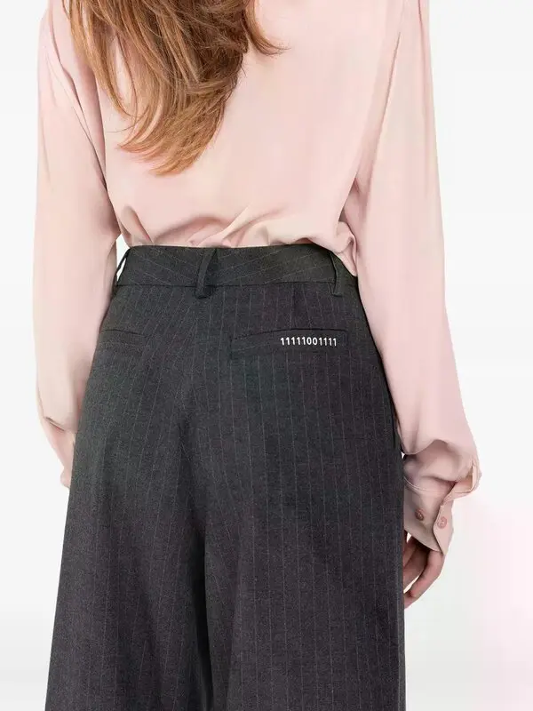 SOCIETE ANONYME Pinstripe Pleated Trousers