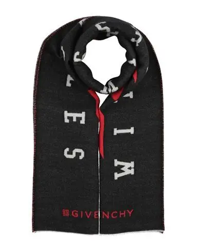 Givenchy Scarf Charcoal Wool, Virgin Wool, Silk - Grey