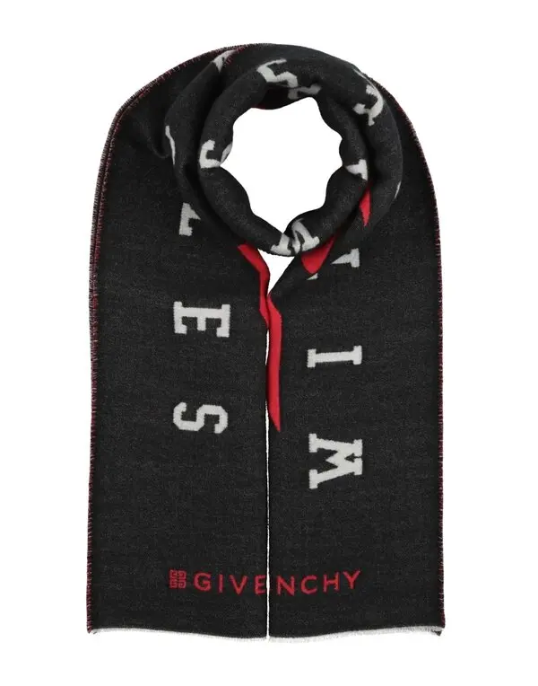 Givenchy Scarf Charcoal Wool, Virgin Wool, Silk
