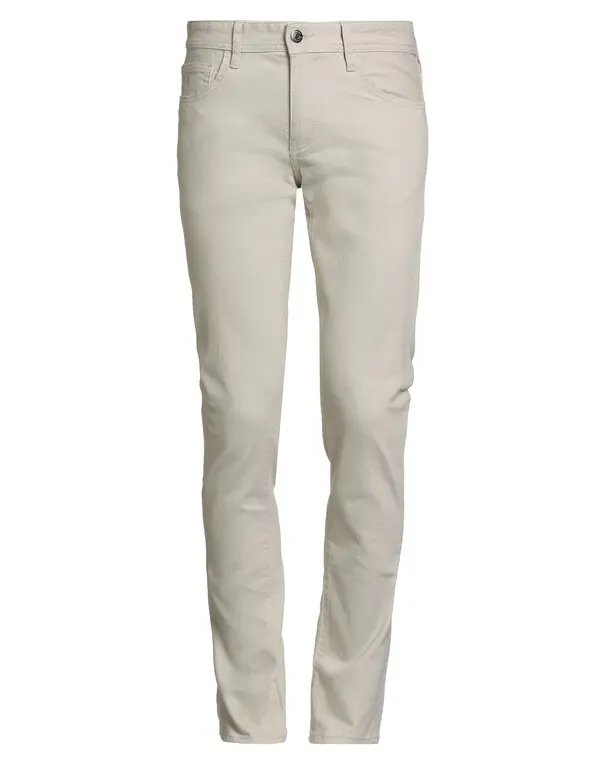 Armani Exchange Skinny Jeans With Leather Trims - Beige