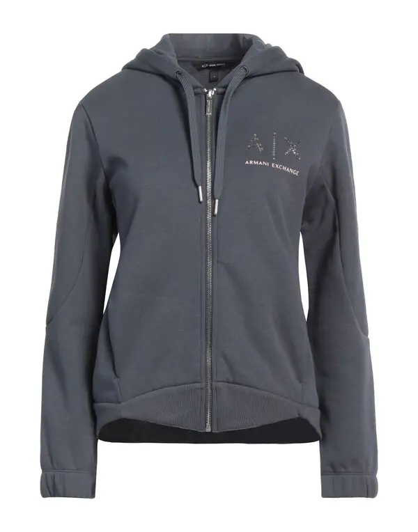Armani Exchange Cotton Blend Zip-up Fleece Sweatshirt