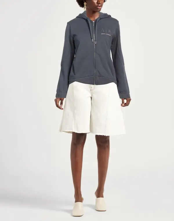 Armani Exchange Cotton Blend Zip-up Fleece Sweatshirt