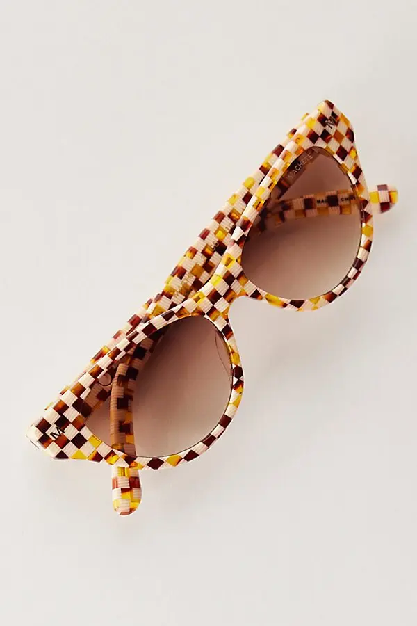 MACHETE The Suzy Cat-eye Sunglasses - Checkered Tort