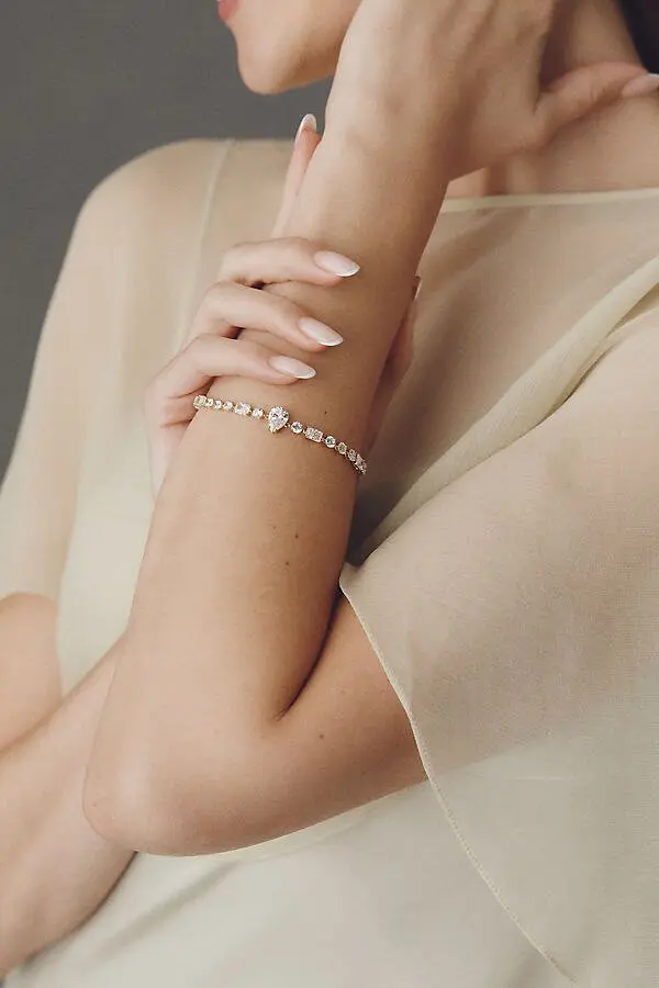 Nadri Everleigh Crystal Linear Bracelet - Gold