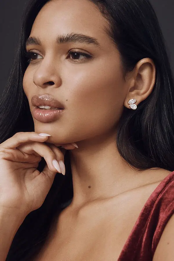 Nadri Everleigh Crystal Stud Earrings - Gold