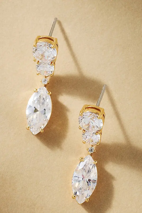 Nadri Everleigh Marquise Crystal Drop Earrings - Gold