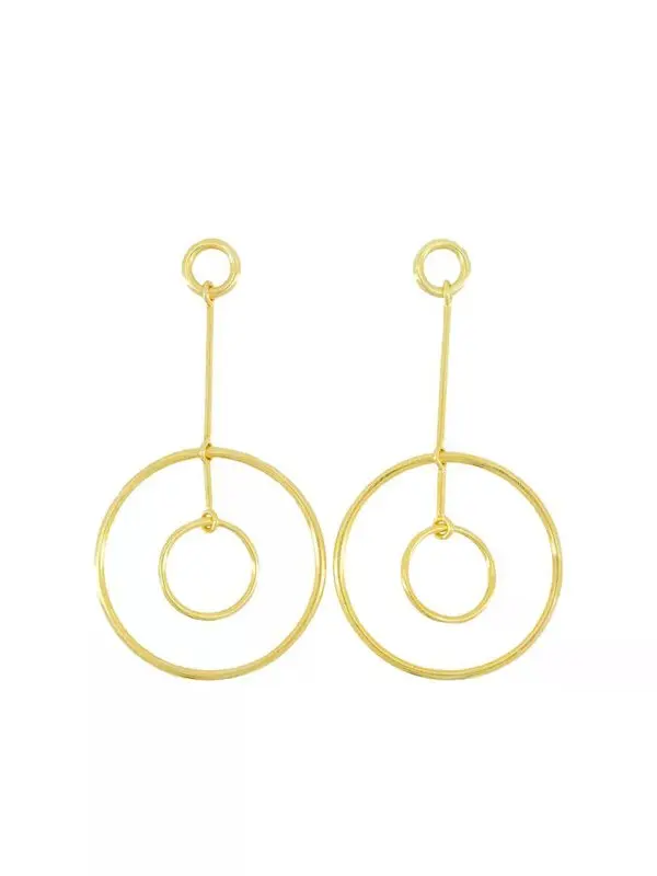 PAULA Double-circle Drop Earrings
