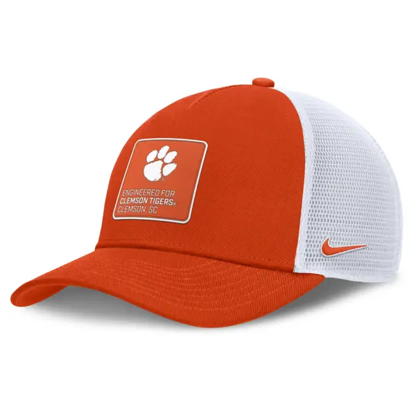 Nike Clemson On-field Rise Engineered College Trucker Adjustable Hat - Orange