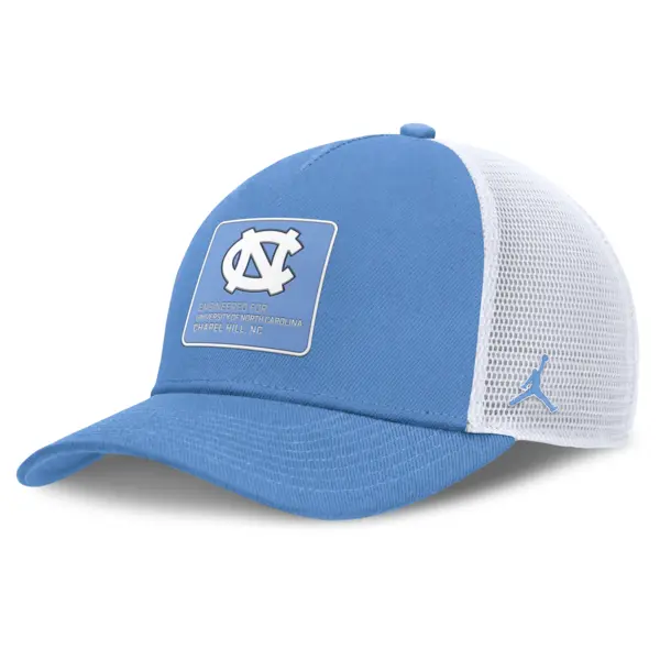 JORDAN North Carolina On-field Rise Engineered College Trucker Adjustable Hat - Blue