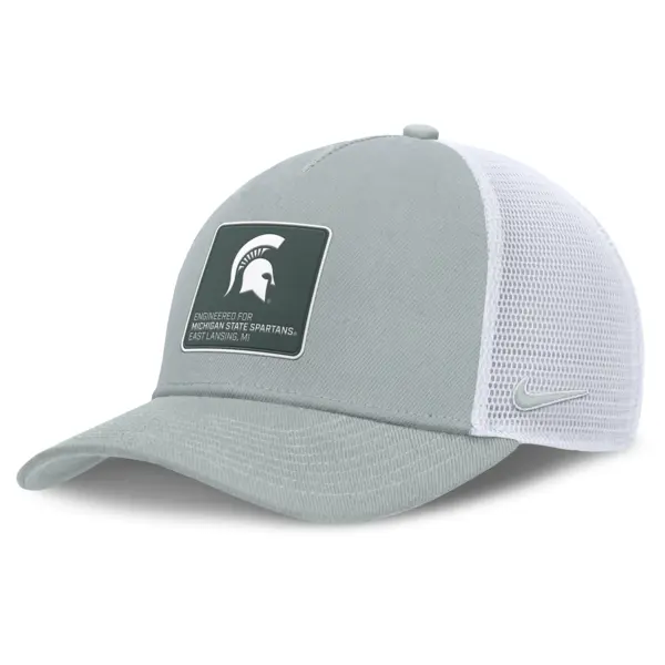Nike Michigan State On-field Rise Engineered College Trucker Adjustable Hat - Grey