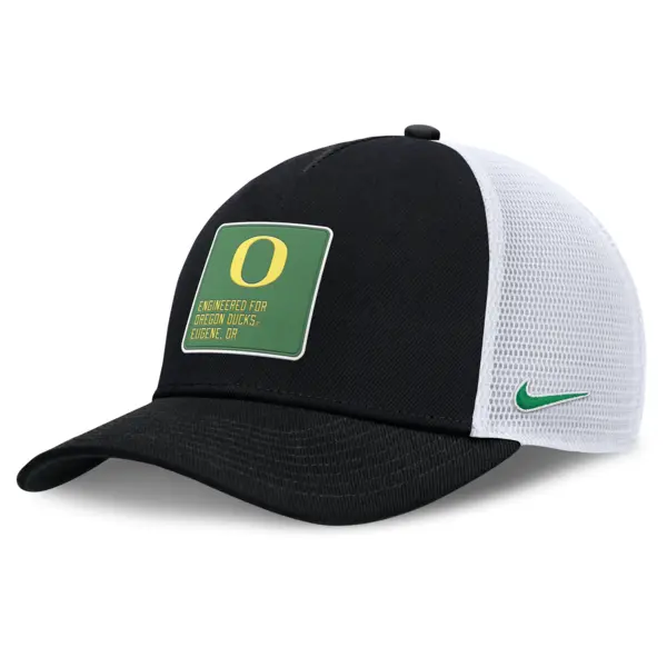 Nike Oregon On-field Rise Engineered College Trucker Adjustable Hat - Black