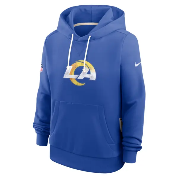 Nike Los Angeles Rams Sideline Dri-fit Nfl Pullover Hoodie - Blue