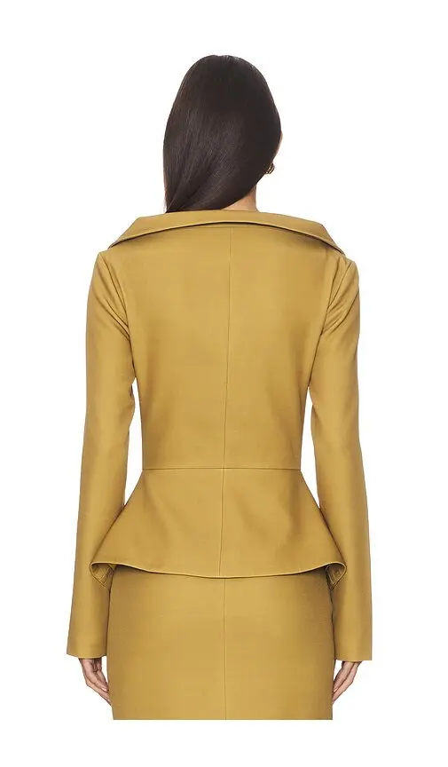SAU LEE Nicola Crepe Top - Olive