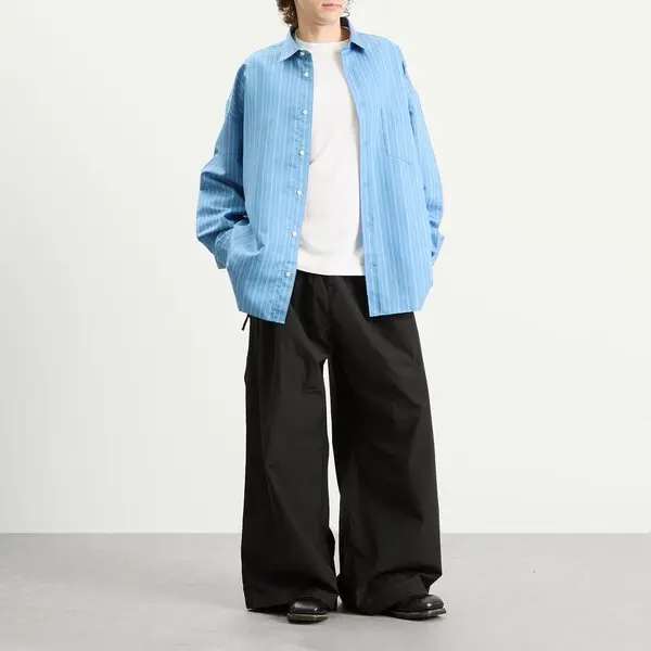 Acne Studios Soffia Round Shirting Blend Shirt - Blue Multi