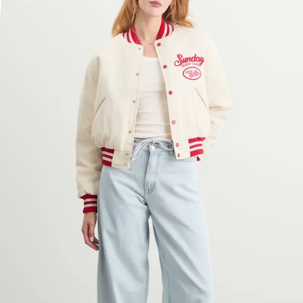 SUNDAYFRUITMARKET Berry Farm Varsity Jacket