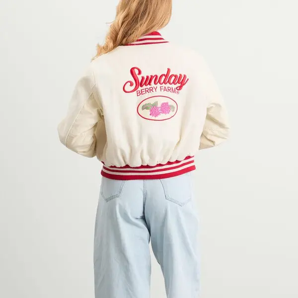 SUNDAYFRUITMARKET Berry Farm Varsity Jacket