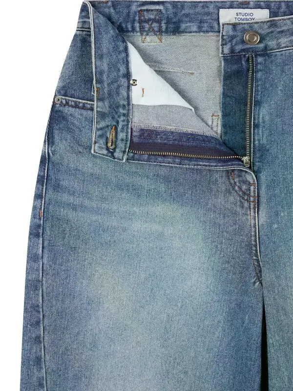 STUDIO TOMBOY Adjustable-back Tapered Jeans