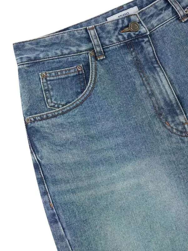 STUDIO TOMBOY Adjustable-back Tapered Jeans