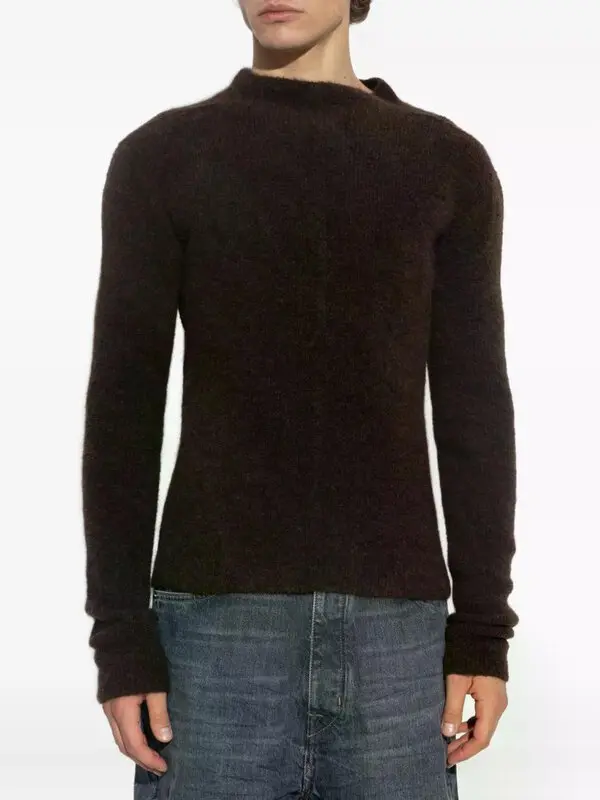 Rick Owens High-neck Alpaca Wool Sweater