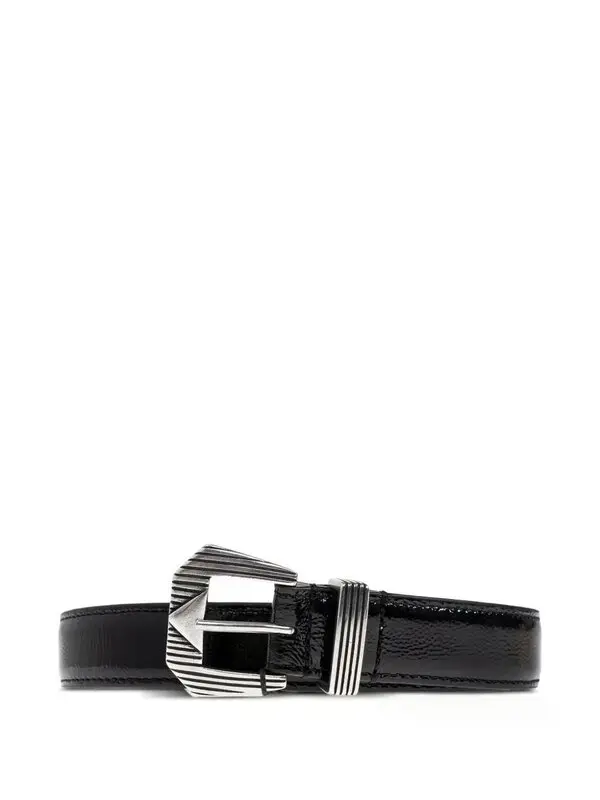 IRO PARIS Patent-leather Belt - Black