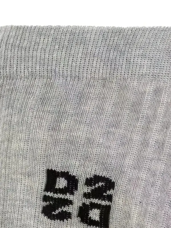Dsquared2 Logo-embroidered Ribbed Socks - Grey